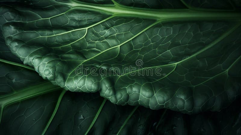 Cabbage Leaves Pattern Photorealistic Close-up, Ai Generation Stock ...