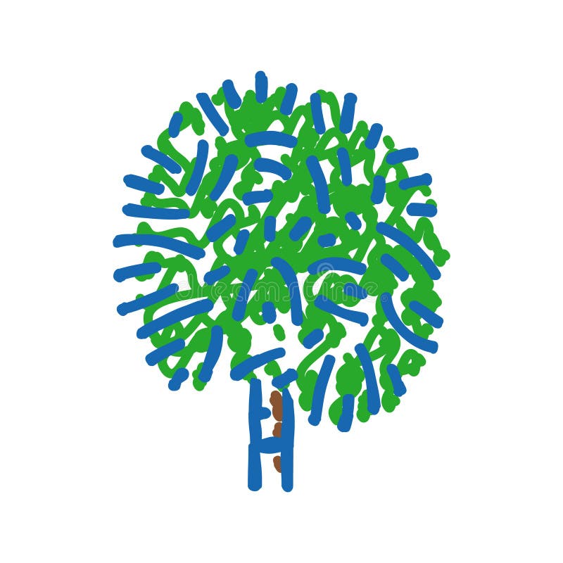 Cabbage Palm Tree Icon Doodle Illustration Stock Illustration ...