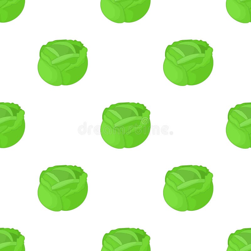 Cabbage Pattern Seamless Vector Stock Illustration - Illustration of ...