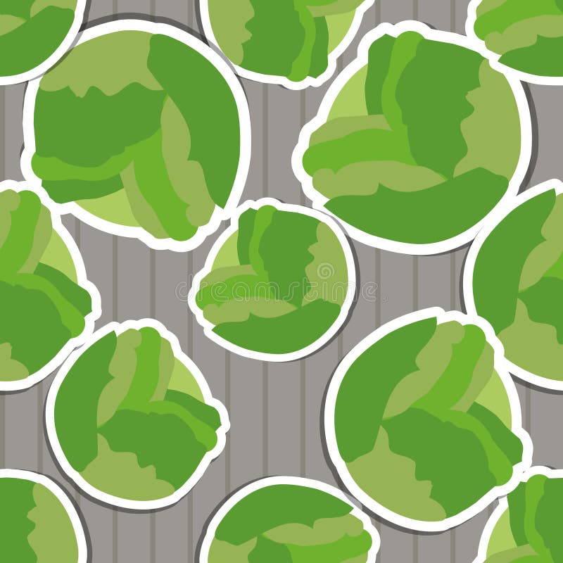 Cabbage Pattern. Seamless Texture Stock Vector - Illustration of fresh ...