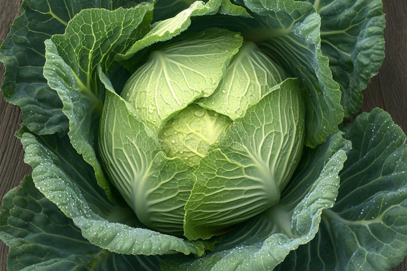 Cabbage Perfection Ripe Green Cabbage Fruit, Freshly Harvested Stock ...