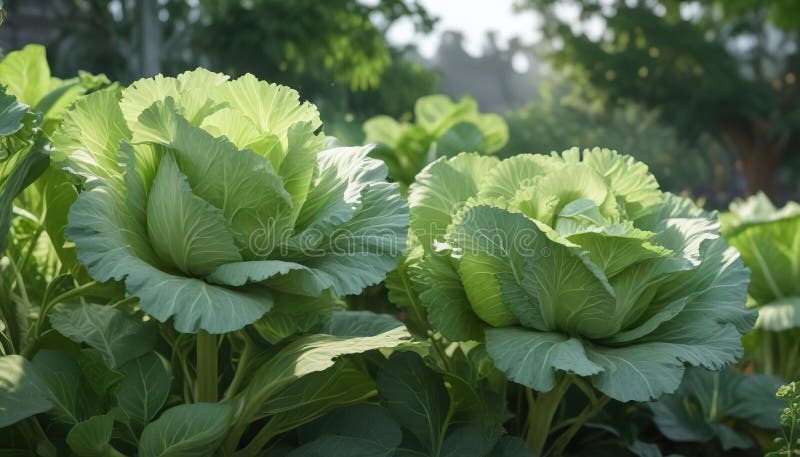 Cabbage Plants Swaying Gently in the Garden Breeze, Garden, Swaying ...