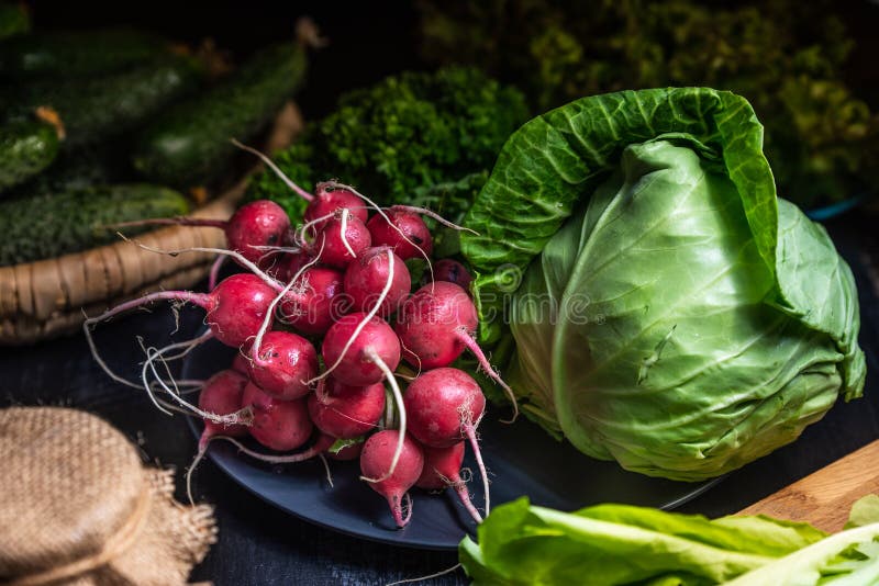 Cabbage and Radish stock image. Image of healthy, cooking - 147603717
