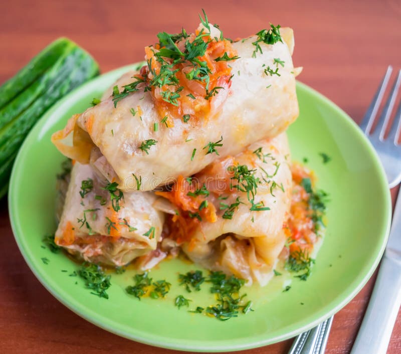 Cabbage rolls stock photo. Image of meal, dinner, cuisine - 71557532