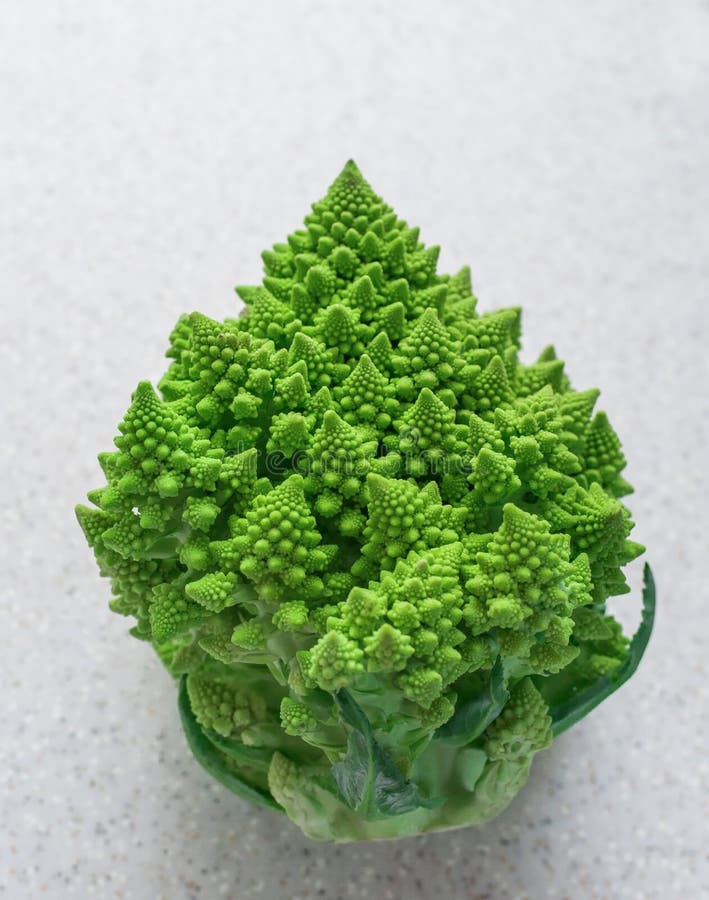 Cabbage Romanesco Broccoli , or Roman Cauliflower, Like New Year Tree ...