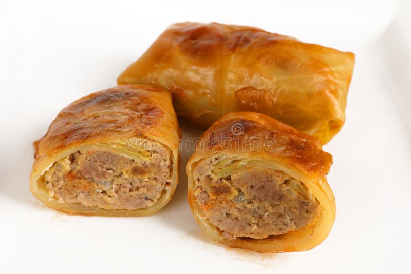 Cabbage Roulade Filled with Minced Meat Stock Photo - Image of ...