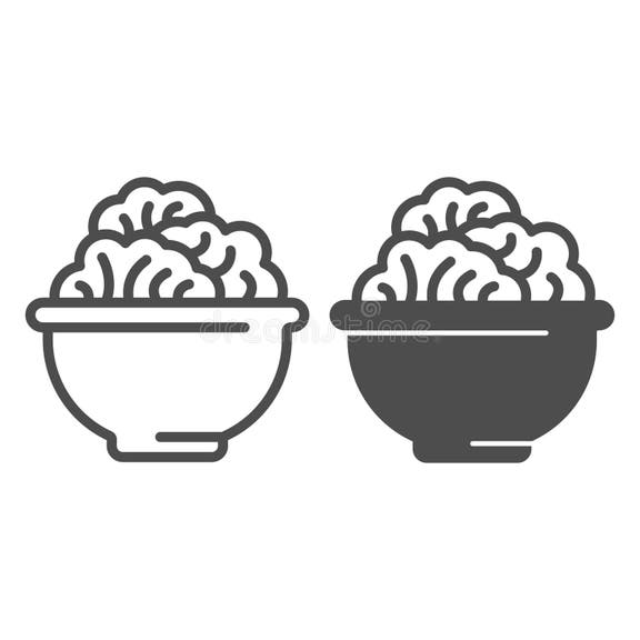 Cabbage Salad Dish Line and Solid Icon, Culinary Cooking Concept ...