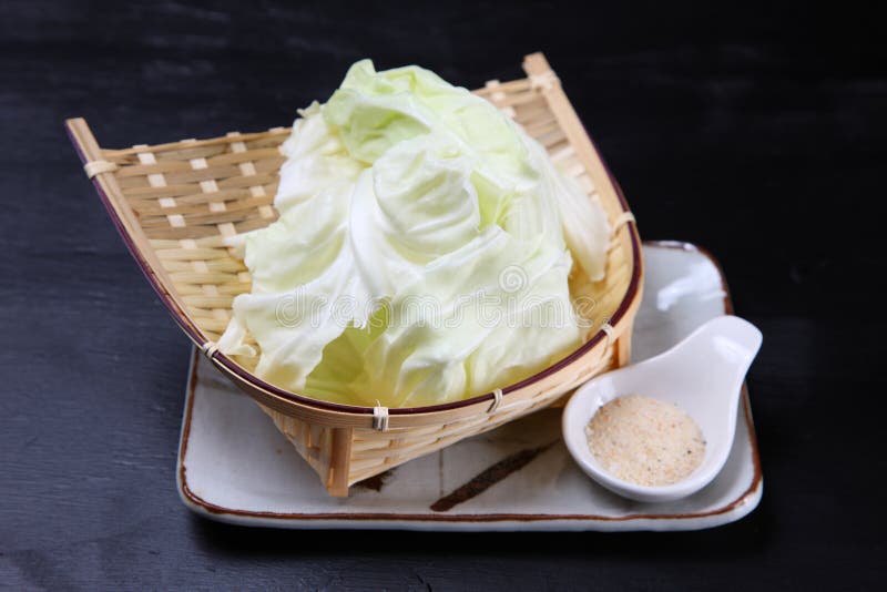 Cabbage with salt stock photo. Image of freshness, appetizer - 149529680