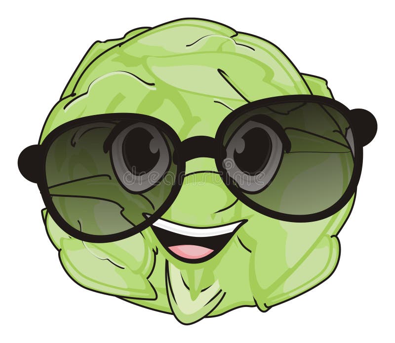 Face of cabbage stock illustration. Illustration of vitamins - 90225200