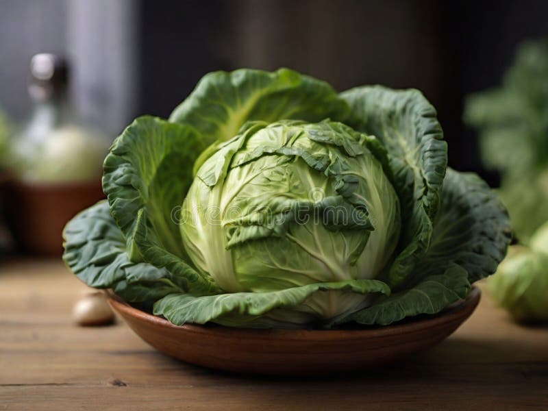 Cabbage on the table stock illustration. Illustration of cuisine ...