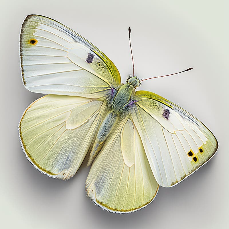 Cabbage White Pieris Rapae Butterfly. Beautiful Butterfly in Wildlife ...
