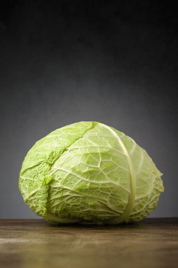 Single Cabbage or Headed Cabbage Leafy Green Annual Vegetable Crop ...