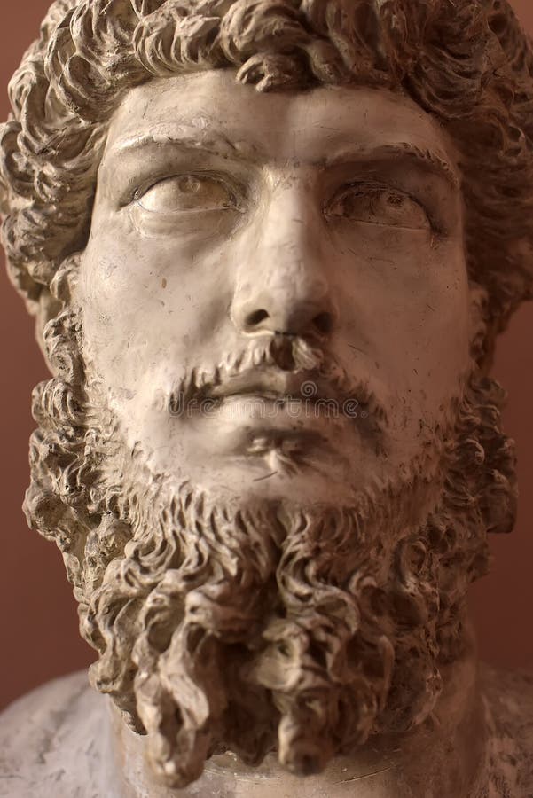 Busto Do Imperador Romano Lucius Verus Isolado No Branco Foto de Stock ...