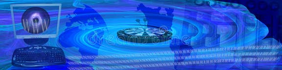 Cabecera Binaria Y Blancos Comerciales Stock de ilustración ...