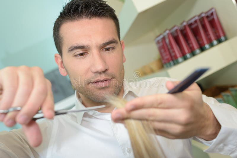 Cabello De Corte De Barba Macho Imagen de archivo - Imagen de hombre ...