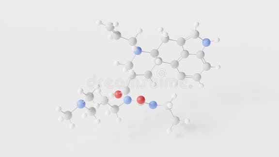 Cabergoline Molecule 3d, Molecular Structure, Ball and Stick Model ...