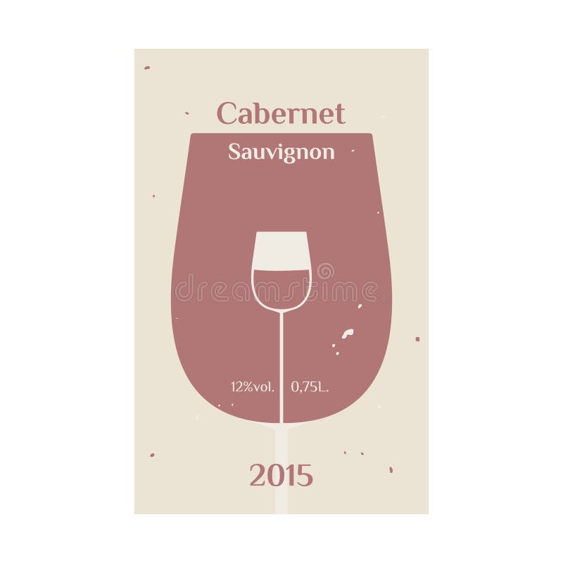 Cabernet Sauvignon label 2 stock vector. Illustration of cellar - 49755834