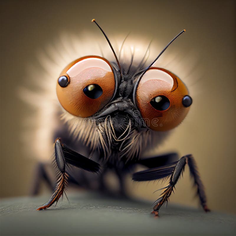 Cabeza de mosca stock de ilustración. Ilustración de digital - 272271568