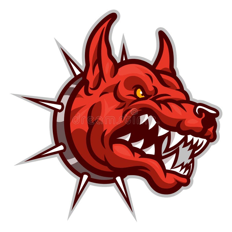 Cabeza De Perro Del Infierno Ilustración del Vector - Ilustración de ...