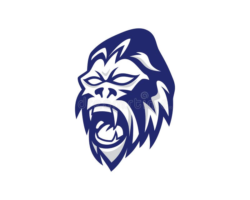 Cabeza De Simio Con Gesto Enojado Ilustración del Vector - Ilustración ...