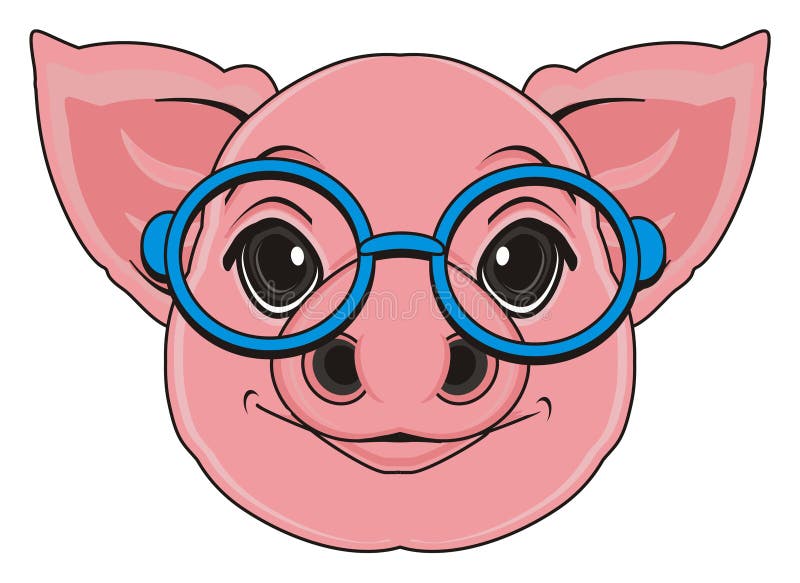 El cerdo dice gruñe stock de ilustración. Ilustración de claxones ...