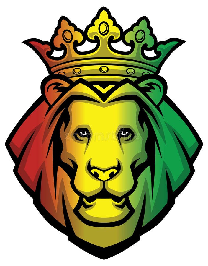 Cabeza del rasta del león ilustración del vector. Ilustración de regla ...