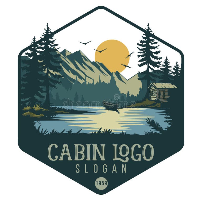 Cabin Logo Design Template stock vector. Illustration of ...