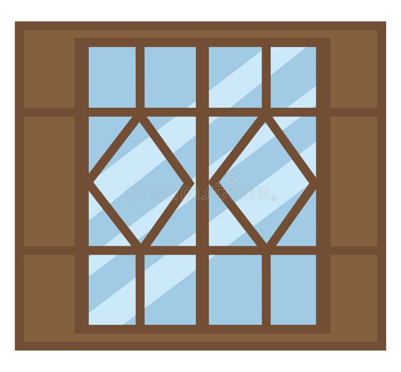 Cabin brown window, icon stock vector. Illustration of house - 261065051