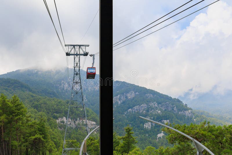Cabin of the Cable Car Lift To Mount Stock Image - Image of taurus ...