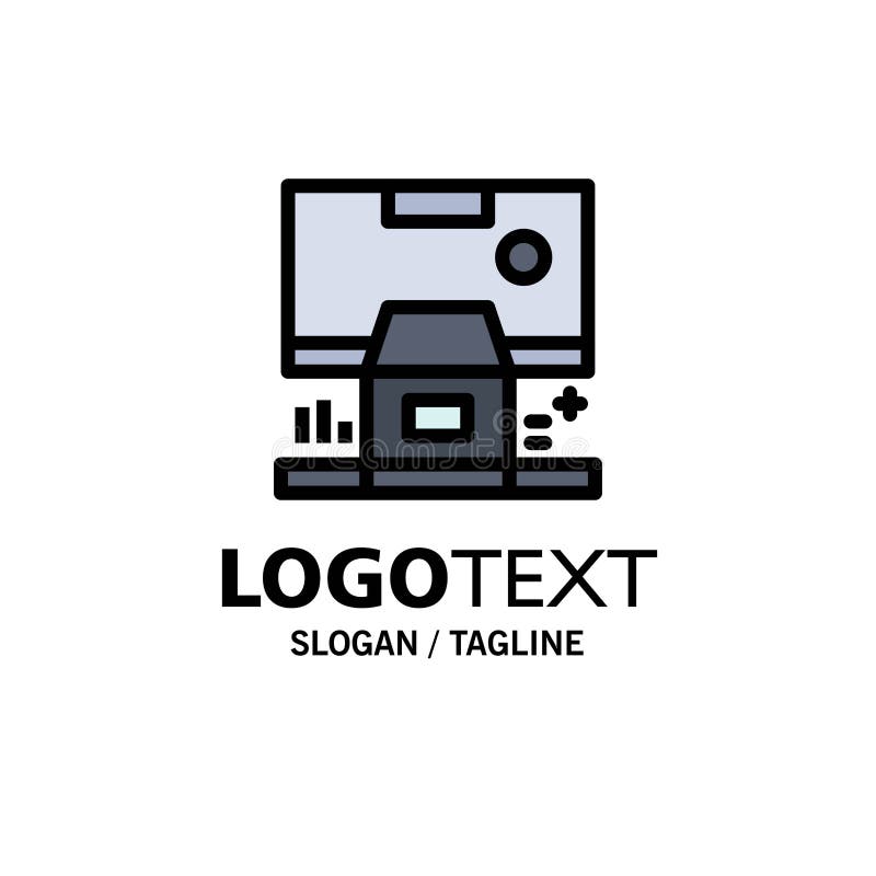 Cabin, Center, Control, Panel, Room Business Logo Template. Flat Color ...