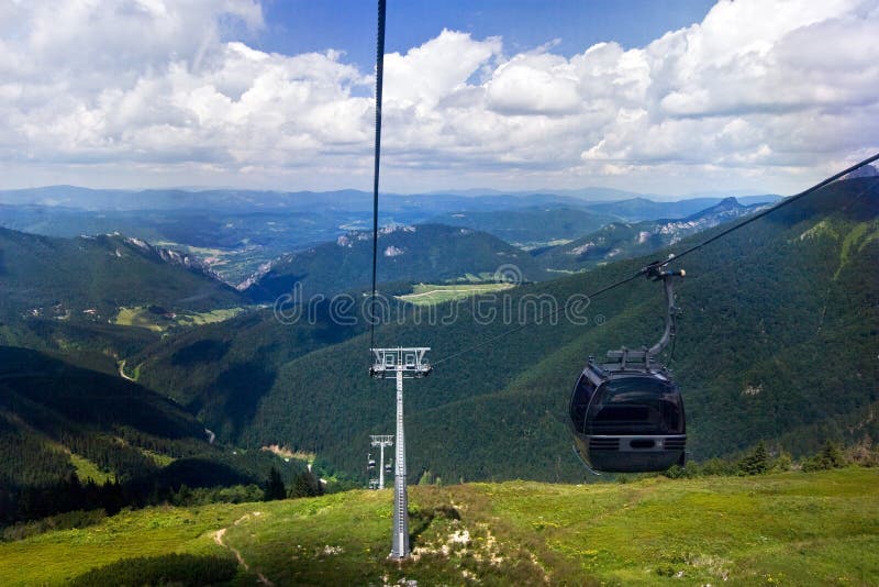 Cabin chair-lift stock photo. Image of outdoor, landscape - 10399054