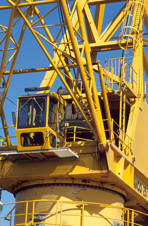 The Cabin of a Crane on the Deck of an Offshore Platform. Stock Image ...