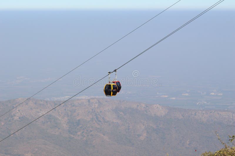 Cabin of Girnar Ropeway of Gujarat. Stock Image - Image of asia, sports ...