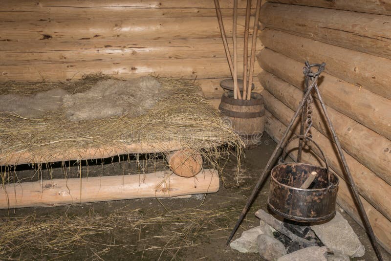 Cabin of hunter stock image. Image of vintage, historic - 110908483
