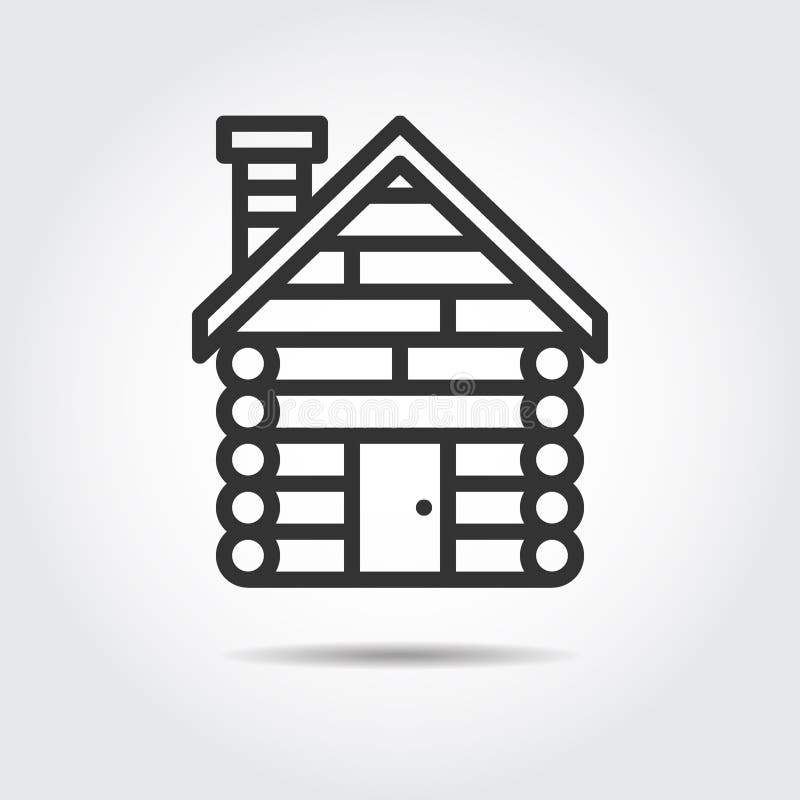 Cabin Icon Line Vector Illustration Stock Vector - Illustration of ...