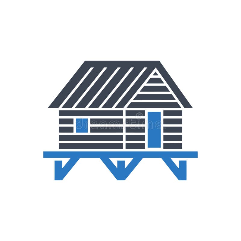 Cabin Icon stock vector. Illustration of building, sign - 373827910