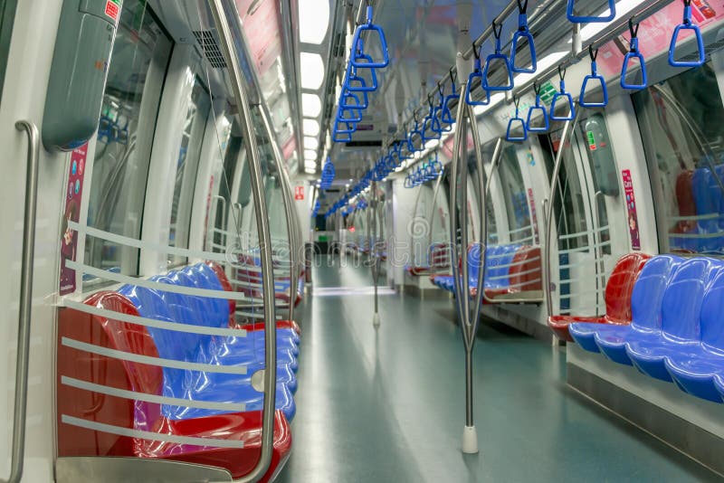 Cabin Interior of MRT Train. the Mass Rapid Transit or MRT is a Rapid ...