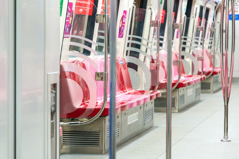 Cabin Interior of MRT Train. the Mass Rapid Transit or MRT is a Rapid ...