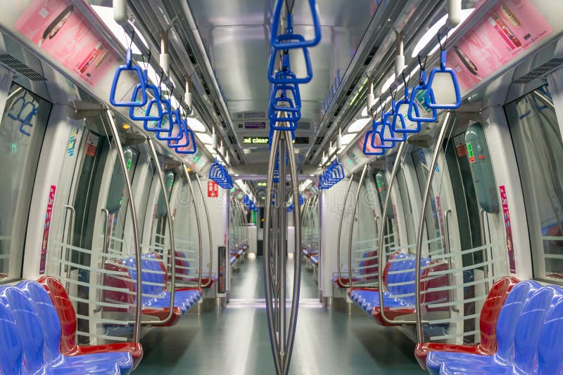 Cabin Interior of MRT Train. the Mass Rapid Transit or MRT is a Rapid ...