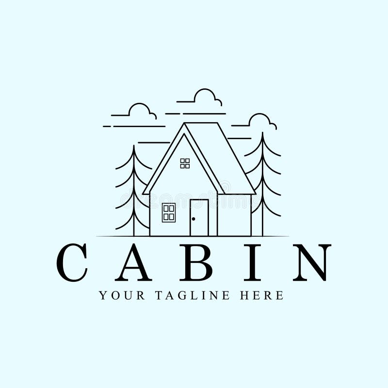 Cabin Linear Logo, Icon and Symbol, Illustration Design Stock Vector ...