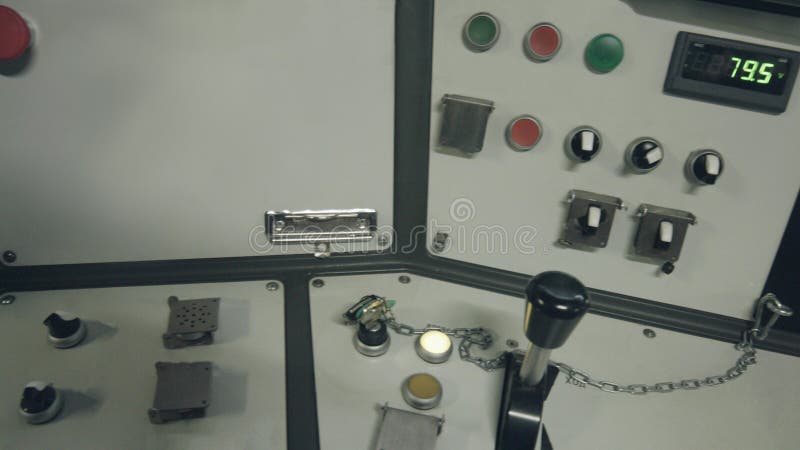 Cabin of a Modern Metro Train. Stock Photo - Image of cockpit, metro ...