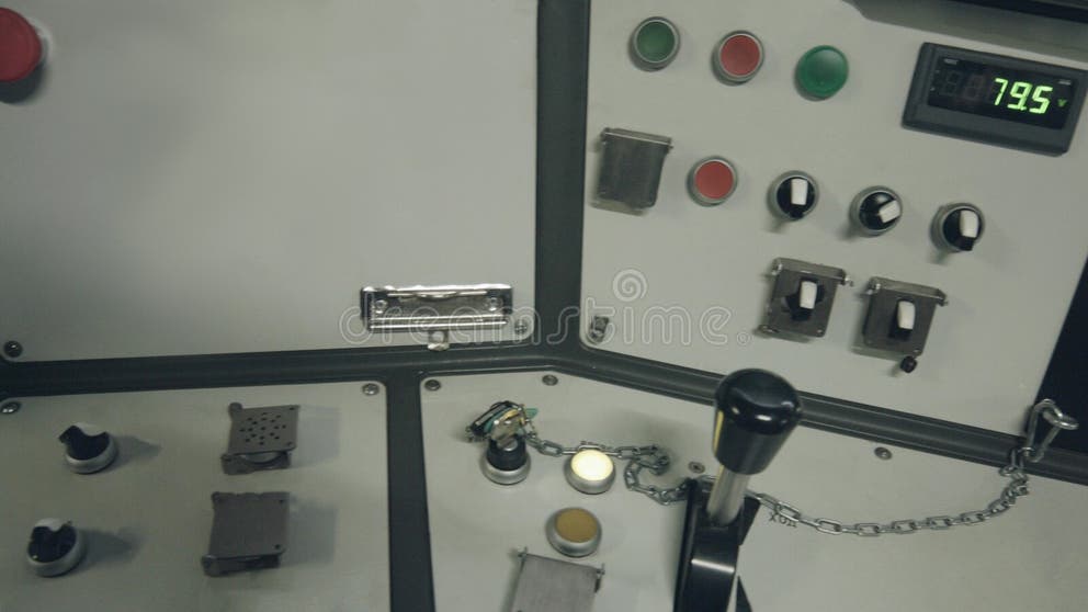 Cabin of a Modern Metro Train. Stock Photo - Image of cockpit, metro ...