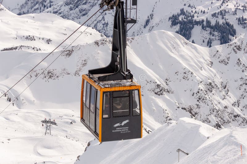 Cabin of the Nebelhorn Cable Car in the Alps Editorial Image - Image of ...
