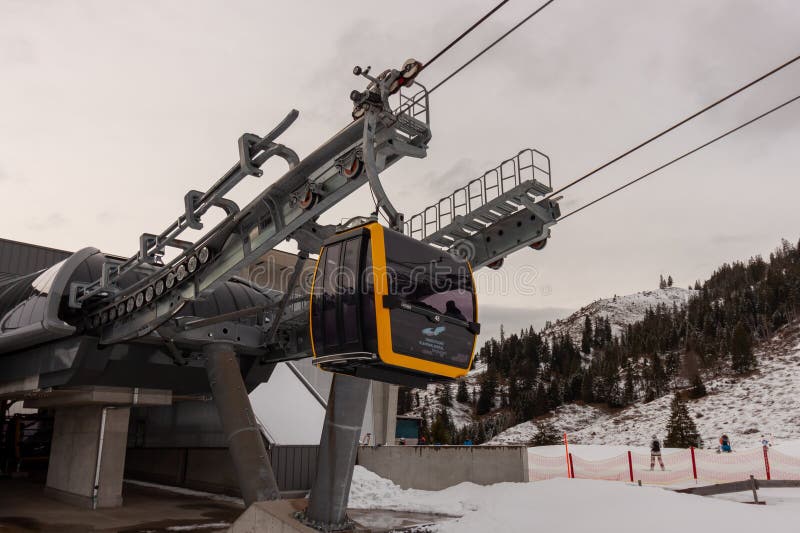 Cabin of the Nebelhorn Cable Car in the Alps Editorial Image - Image of ...