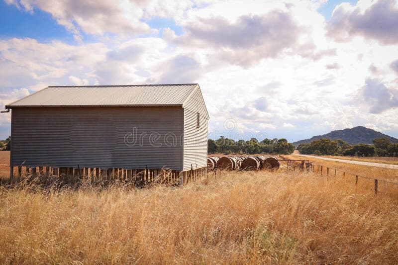 Cabin in a Rural Environment Stock Image - Image of field, natural ...