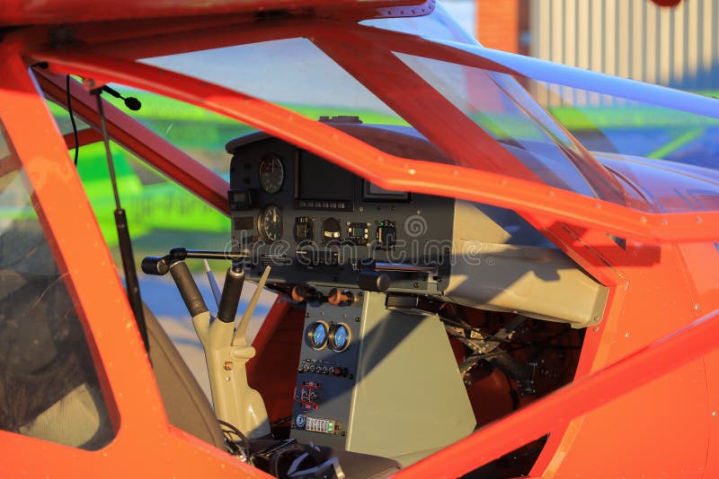 Cabin of a Small Private Propeller Plane Stock Image - Image of ...