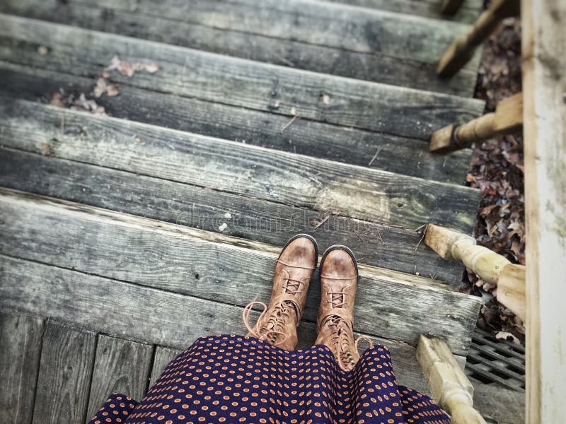 Cabin steps stock photo. Image of fall, wood, boots, cabin - 88014312
