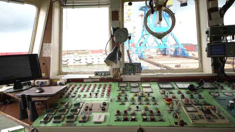 Cabin To Control the Crane. View from the Crane Operator Working Place ...