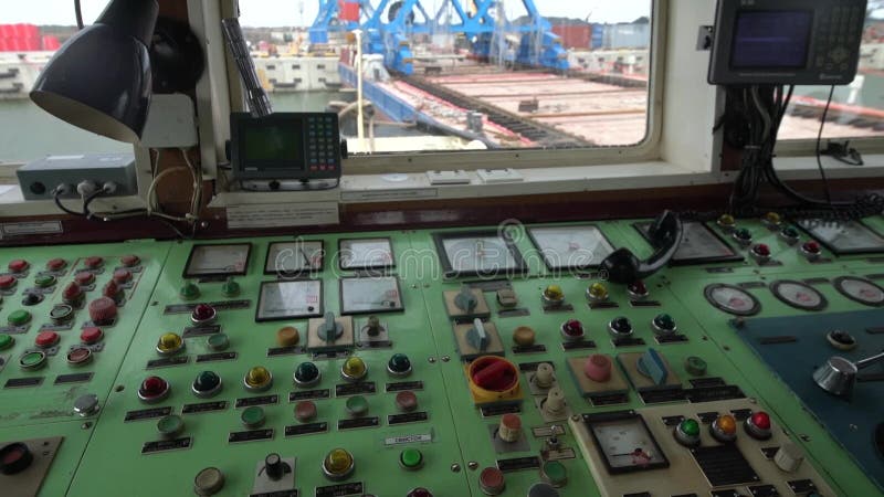 Cabin To Control the Crane. View from the Crane Operator Working Place ...