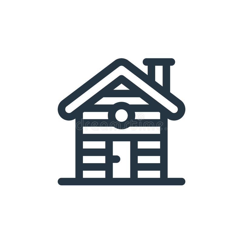 Cabin Vector Icon. Cabin Editable Stroke. Cabin Linear Symbol for Use ...